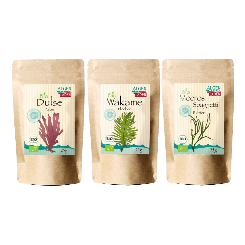 ALGENLADEN Probierset BIO Algen 3 x 25g | essbare Algen