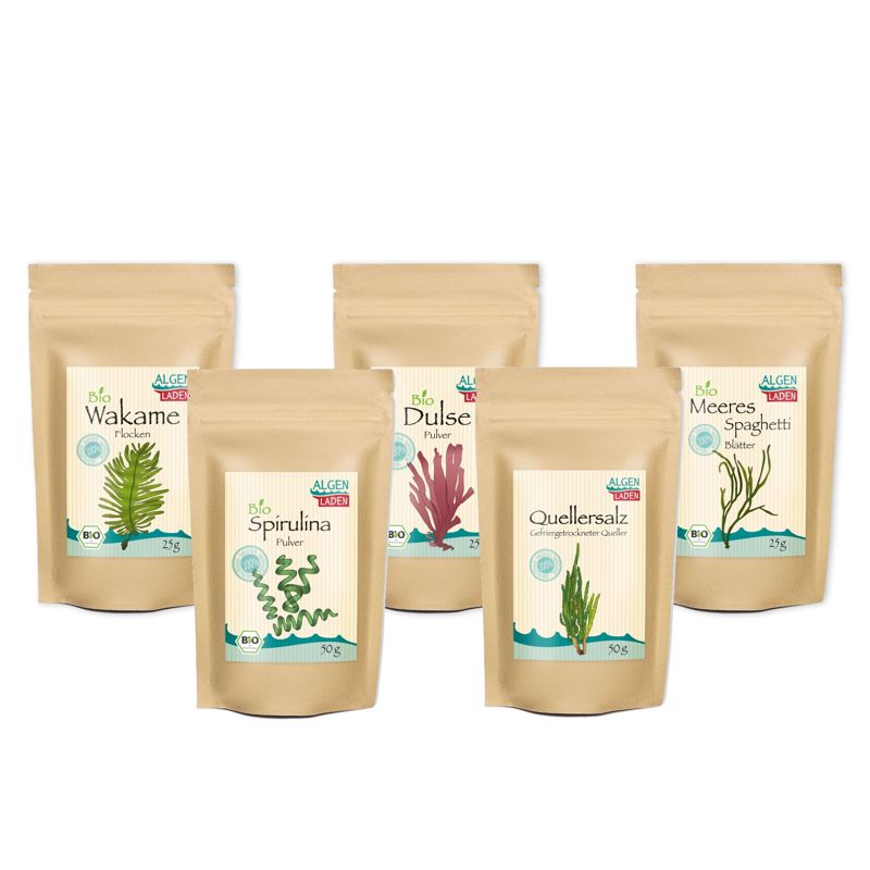 ALGENLADEN Probierset mit 5 BIO-Algen - 150g | essbare Algen