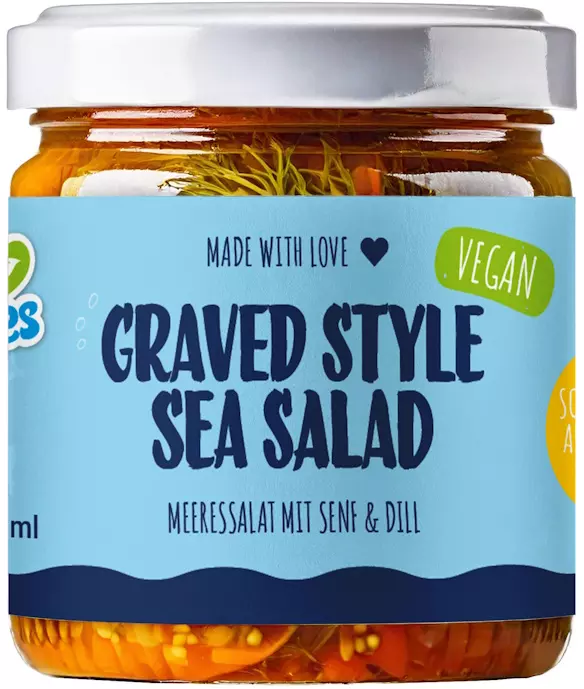 Graved Style Meeressalat mit Senf und Dill - 100g | ALGENLADEN
